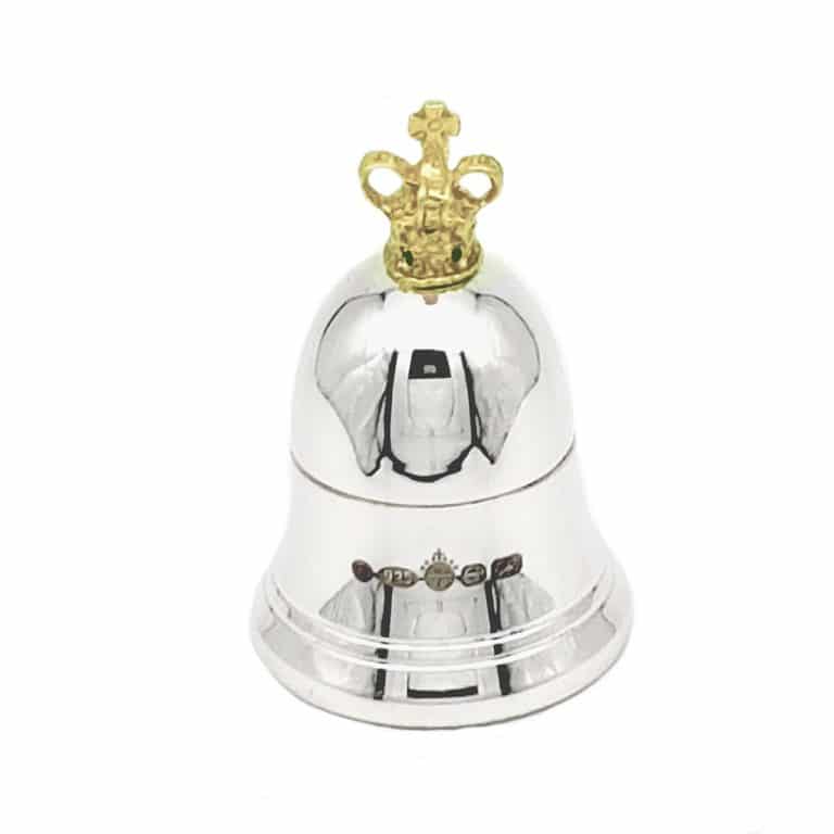 925 Sterling Silver Platinum Jubilee Egg Cup. - Marquise