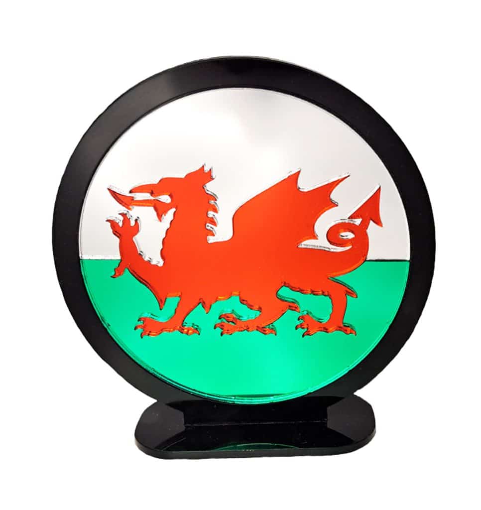 Welsh Flag Home Decorative Stand. - Marquise