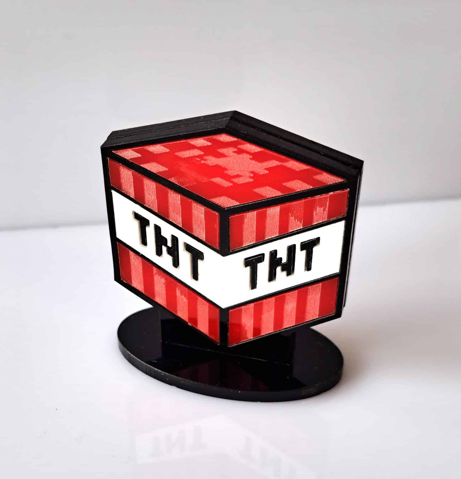 Minecraft TNT Box Figure. Minecrafter Collectable.