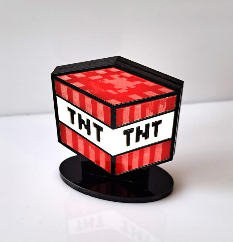 Minecraft TNT Box Figure. Minecrafter Collectable.